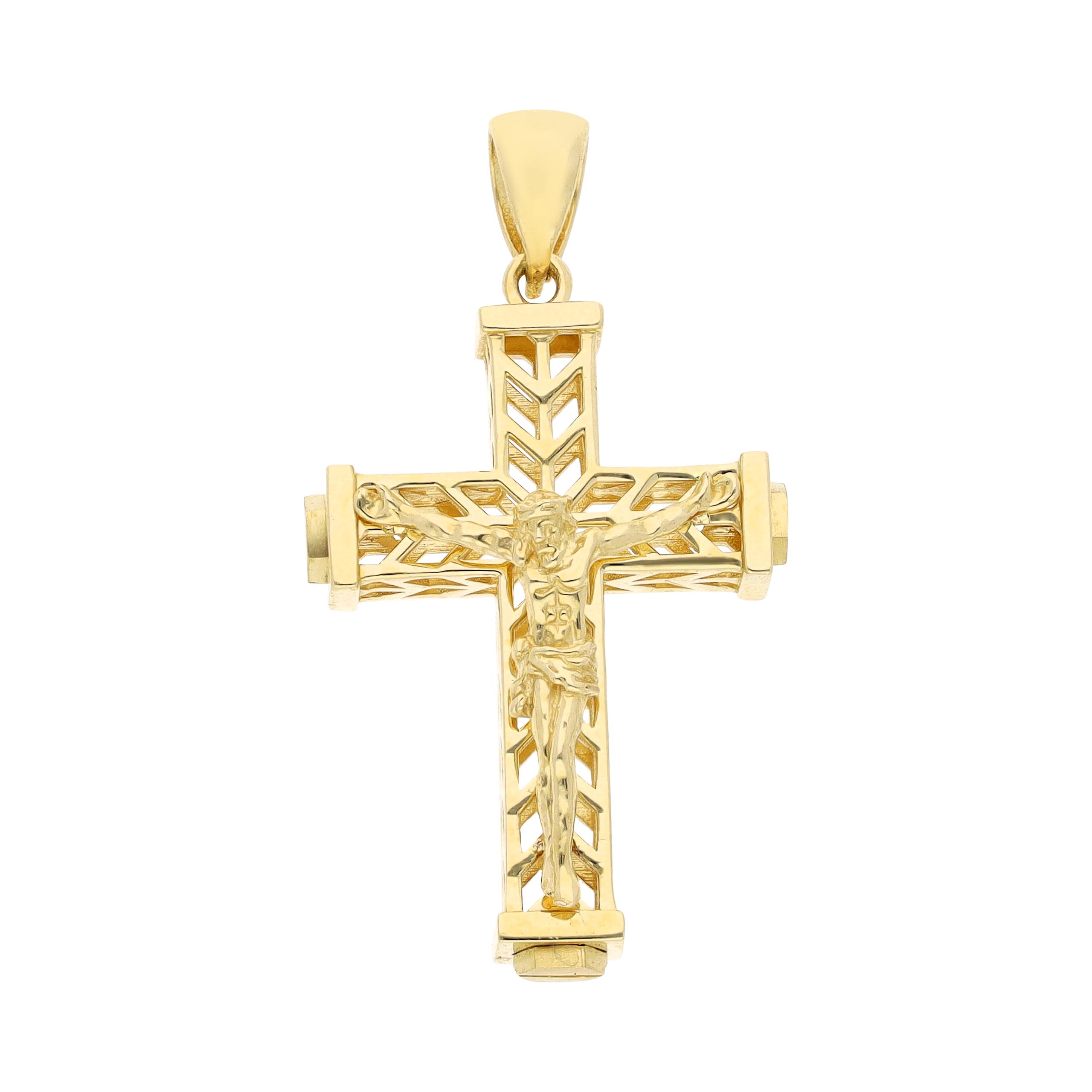 Cruz en oro amarillo 10K - Tienda Online Joyería Lunas