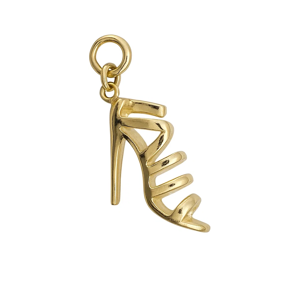 Dije en oro amarillo 10K con zirconia - Joyería Lunas